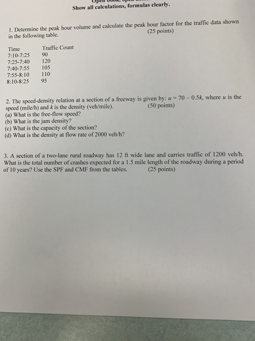 Solved Show all calculations, formulas clearly. 1. Determine | Chegg.com