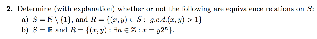 Solved 2. Determine (with explanation) whether or not the | Chegg.com