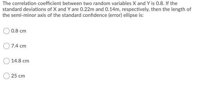 The correlation coefficient between two random | Chegg.com