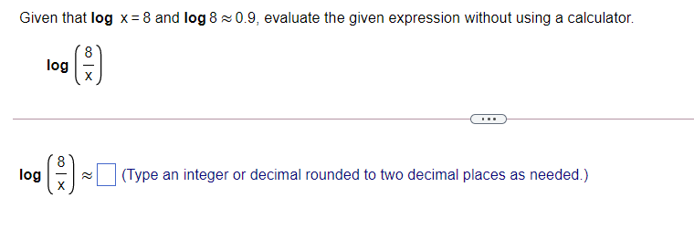 Solved Use log 52 = 0.693 and/or log 59 = 2.197 to find log | Chegg.com
