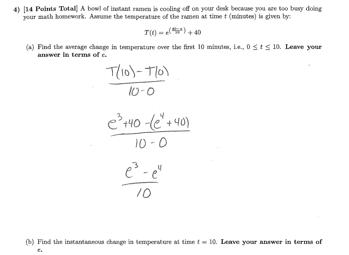 Solved [14 ﻿Points Total] ﻿A bowl of instant ramen is | Chegg.com