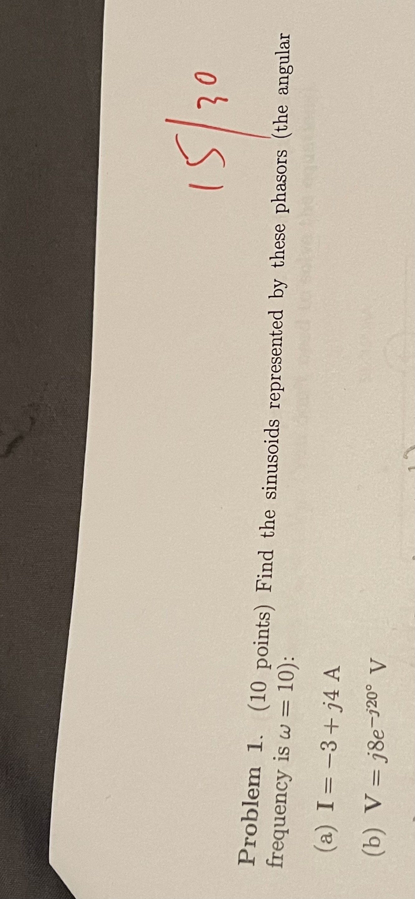 Problem 1. (10 points) Find the sinusoids represented | Chegg.com Problem 1. (10 points) Find the sinusoids represented | Chegg.com