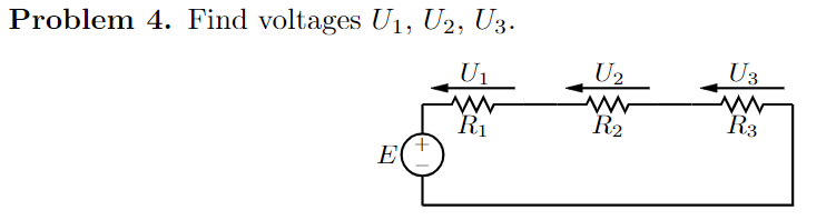 Solved Problem 4. Find voltages U1,U2,U3. | Chegg.com