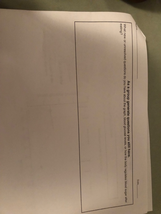 Solved Date Blood Glucose Levels- Three Level Guide to Graph | Chegg.com