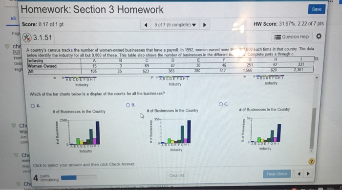 Solved Homework: Section 3 Homework HW Score: 31.67%, 2.22 | Chegg.com Solved Homework: Section 3 Homework HW Score: 31.67%, 2.22 | Chegg.com