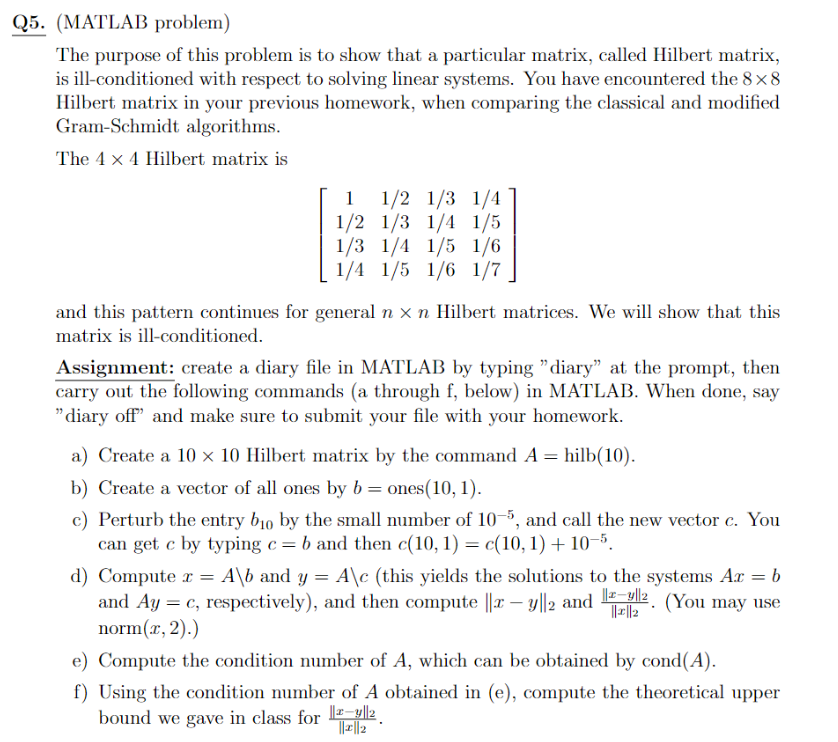 (MATLAB problem) The purpose of this problem is to | Chegg.com