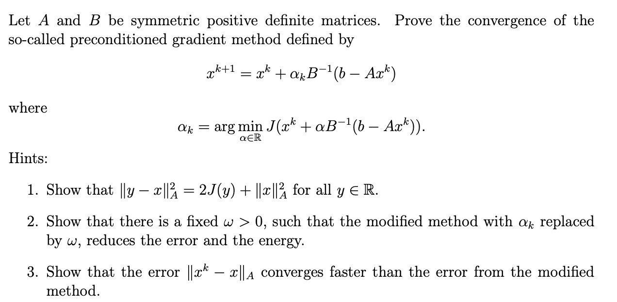 Solved Let A And B be Symmetric Positive Definite Matrices
