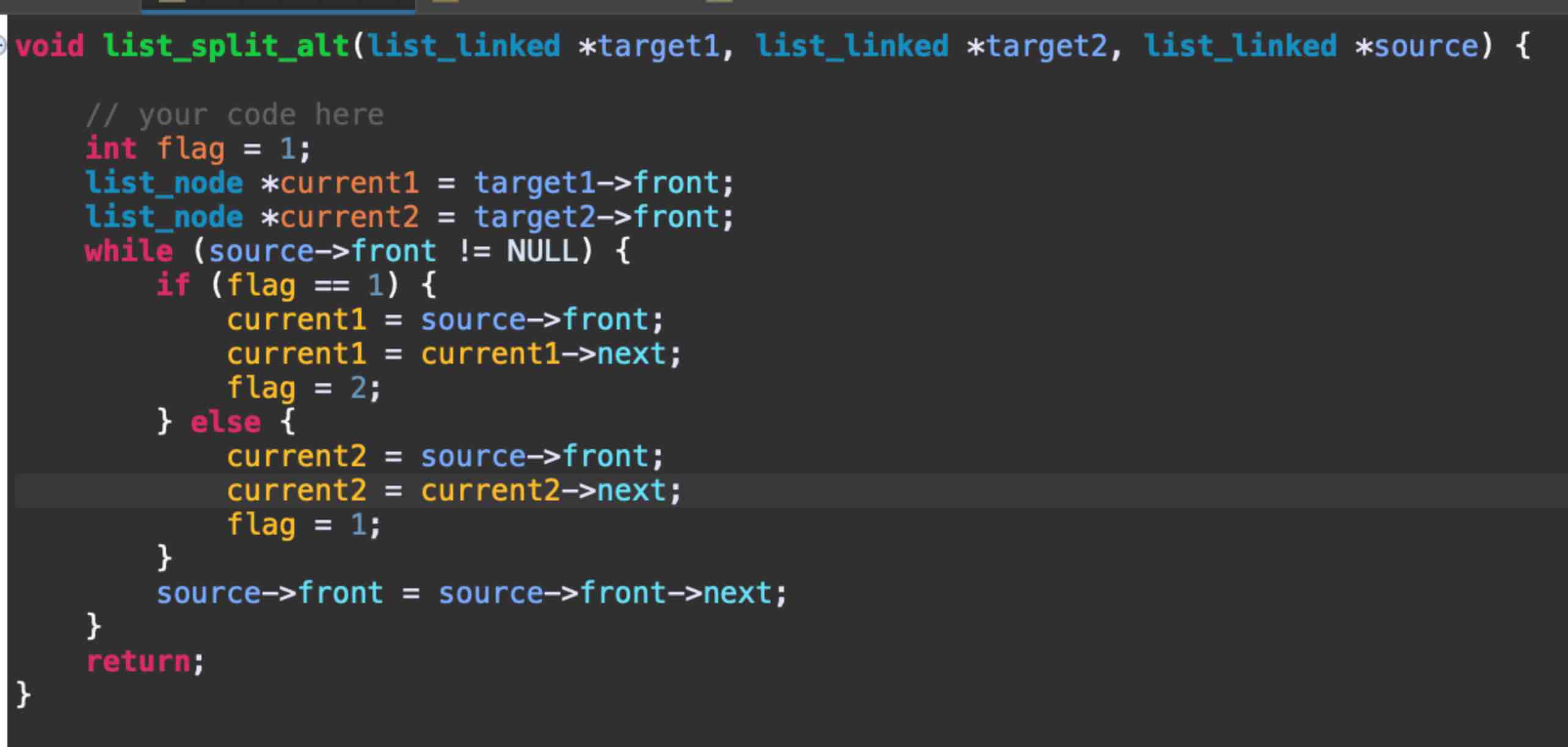 Solved split the contents of a linked list source | Chegg.com