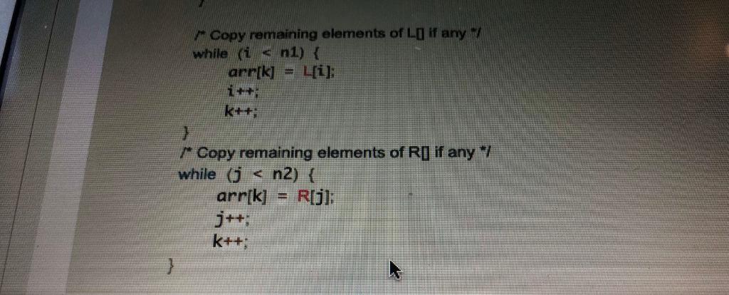 Solved The worst-case complexity of mergesort is on log n | Chegg.com