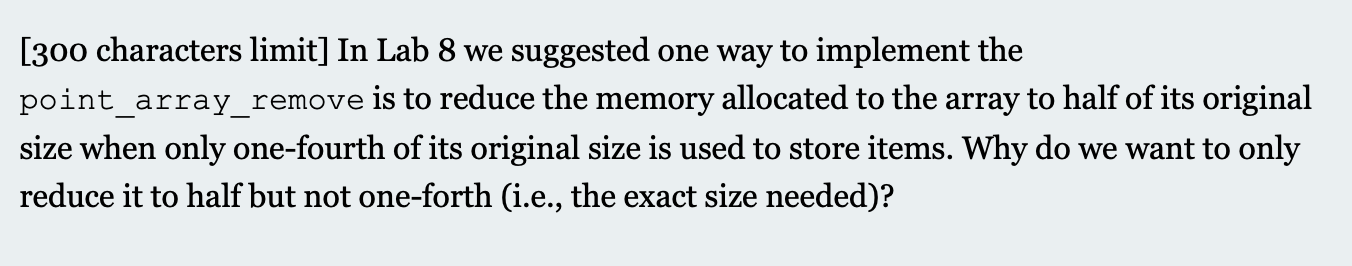 Solved [300 characters limit] In Lab 8 we suggested one way | Chegg.com