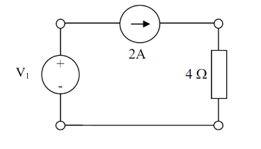 Solved If V1 = 31V, calculate the power of the 2A current | Chegg.com