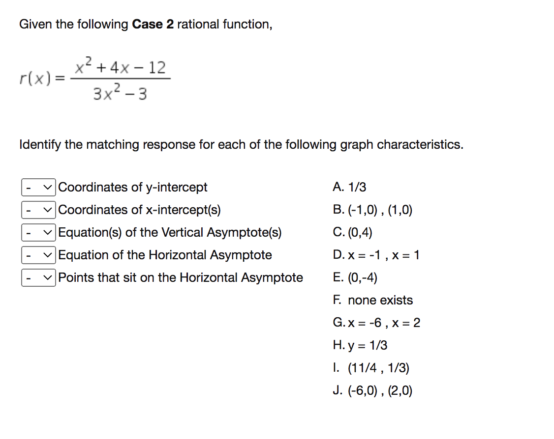 Solved Given the following Case 2 rational function, r(x)= | Chegg.com