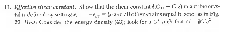 Solved 11. Effective shear constant. Show that the shear | Chegg.com