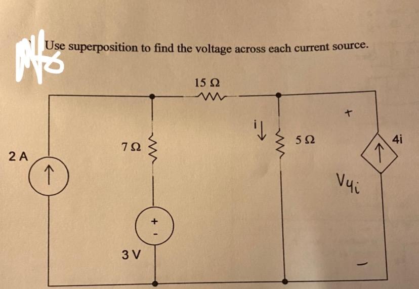 Solved Find V_2a ( the voltage across current source 2A) and | Chegg.com