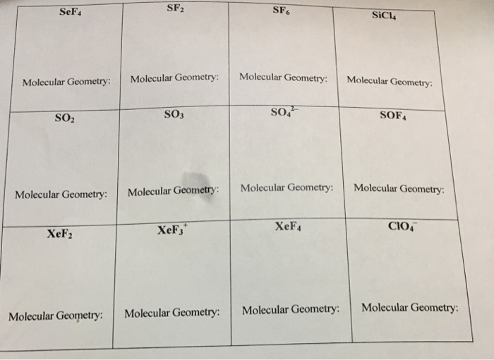 Sef4 Molecular Geometry