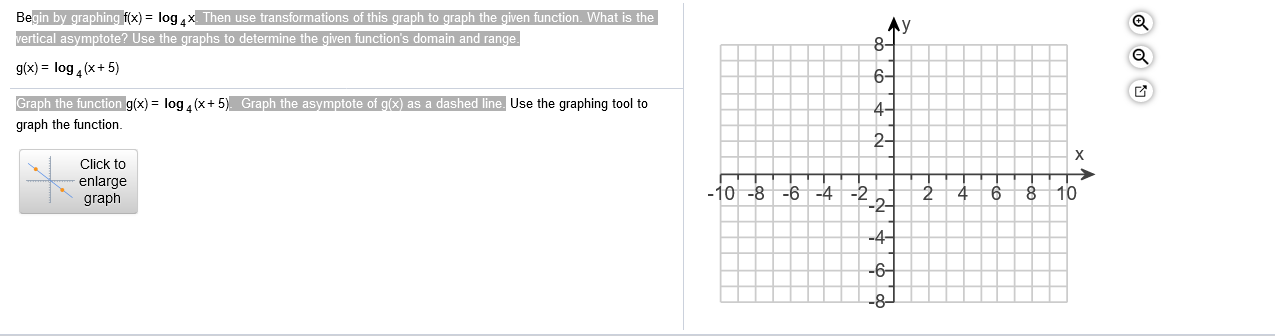 Solved Begin by graphing f(x) = log2x Then use | Chegg.com