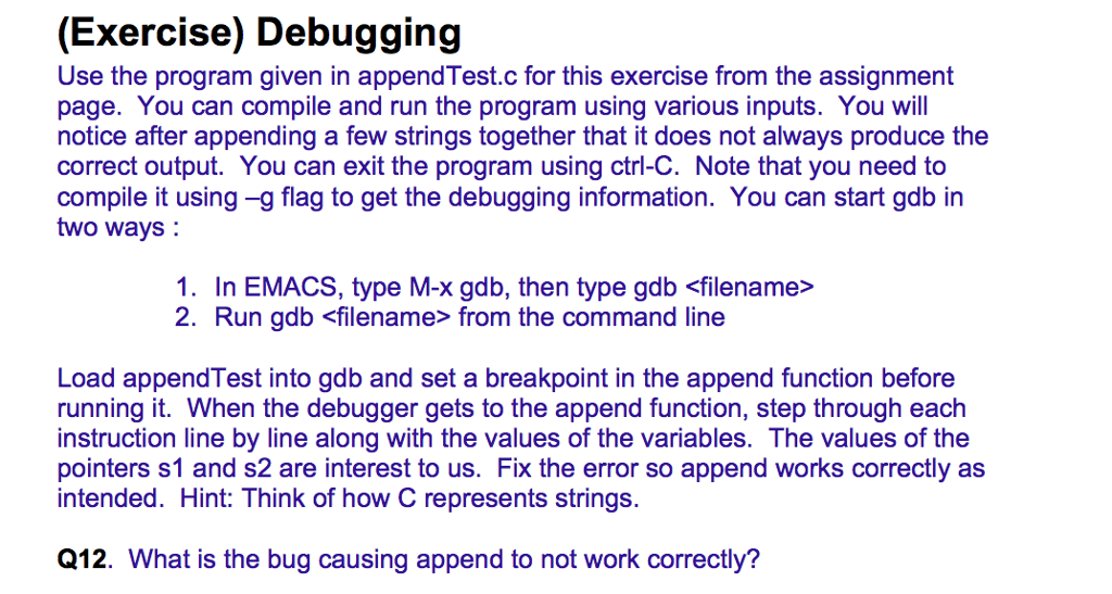 Solved (Exercise) Debugging Use the program given in | Chegg.com