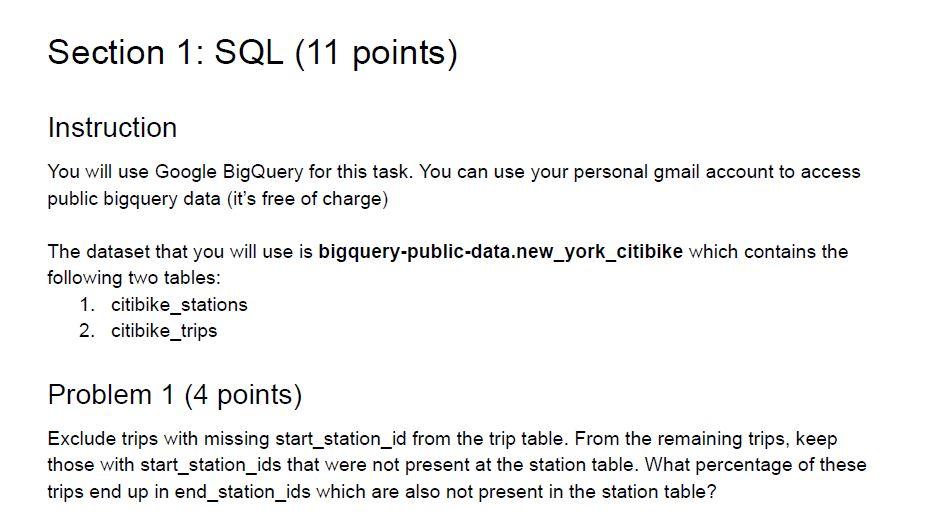 I have question about Big Query. This is the question | Chegg.com