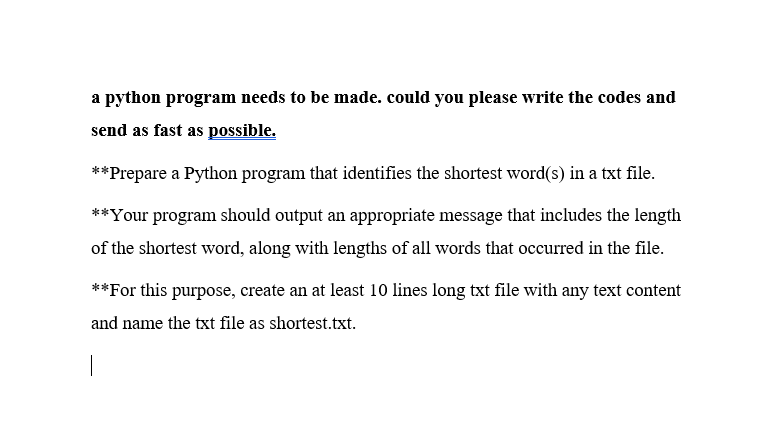 Solved a python program needs to be made. could you please | Chegg.com
