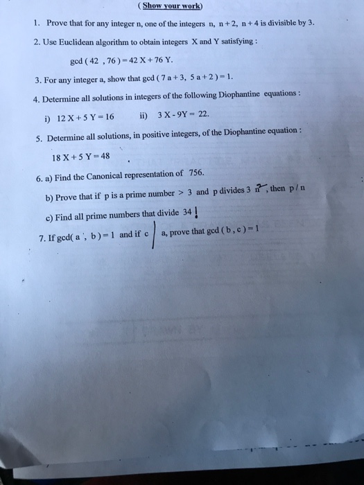 Solved Prove that for any integer n, one of the integers n, | Chegg.com