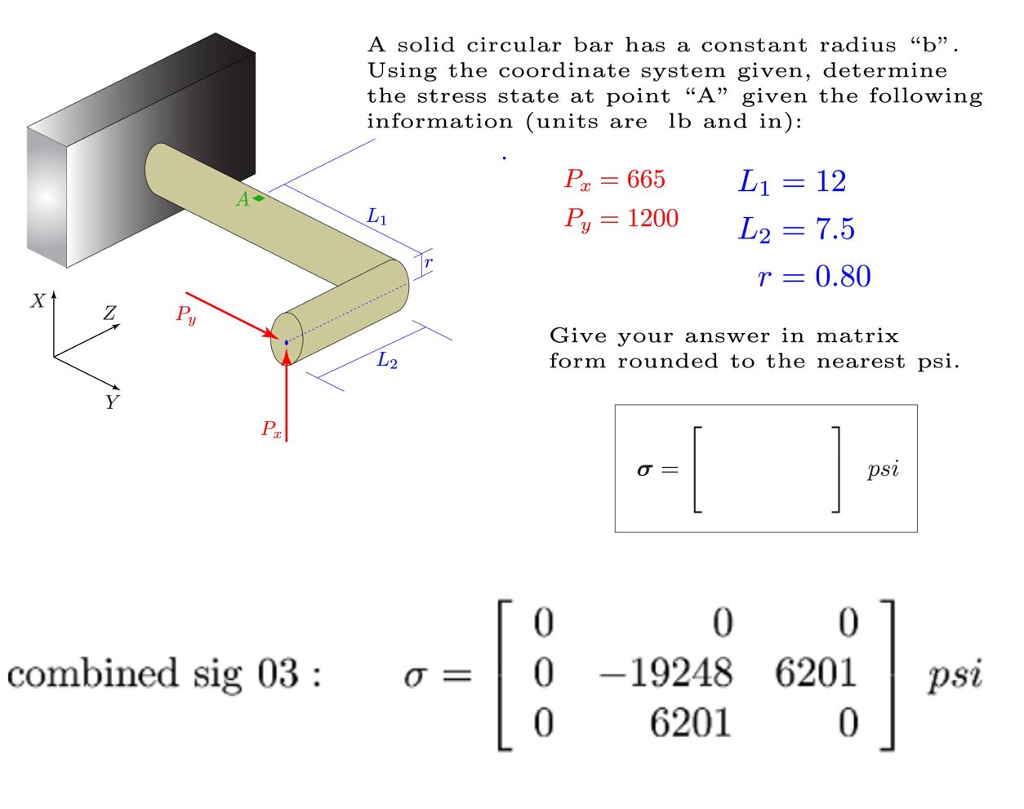 Solved A solid circular bar has a constant radius "b" Using | Chegg.com