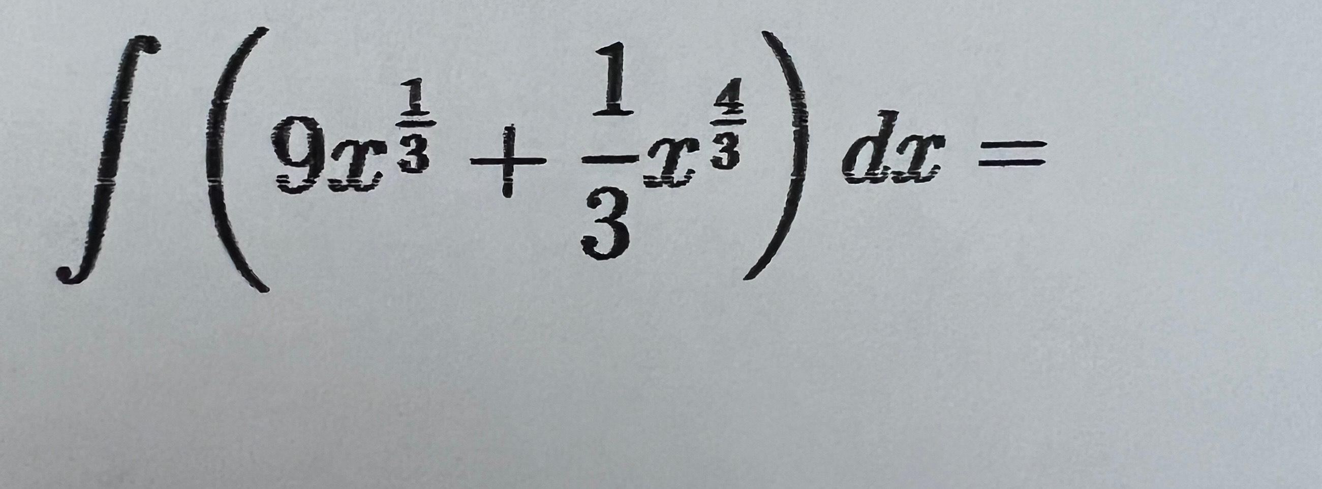 Solved ∫(9x31+31x34)dx= | Chegg.com