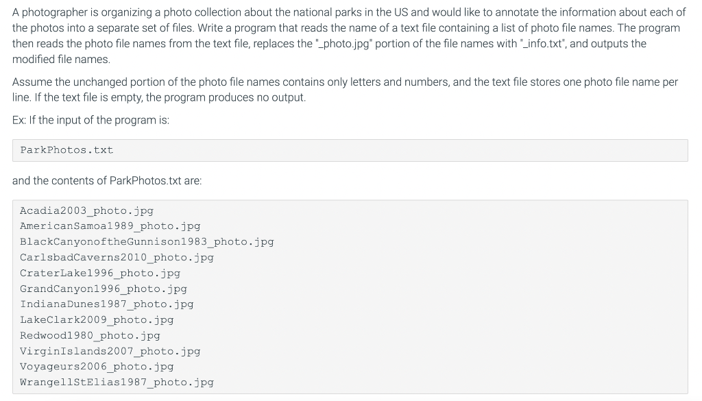Solved A photographer is organizing a photo collection about | Chegg.com