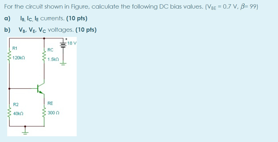 Solved For the circuit shown in Figure, calculate the | Chegg.com