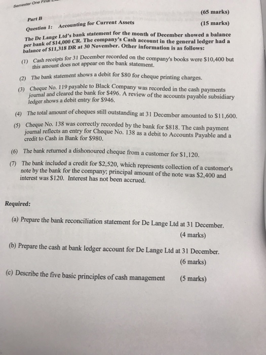 Solved Part B Question 1: Accounting for Current Assets The | Chegg.com