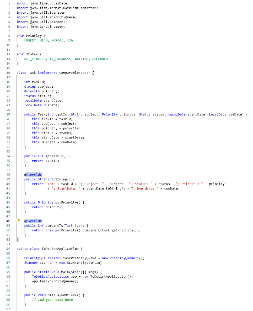 To Do-List Application (Java) For this assignment, | Chegg.com