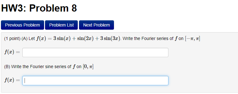 Solved HW3: Problem 8 Previous Problem Problem List Next | Chegg.com