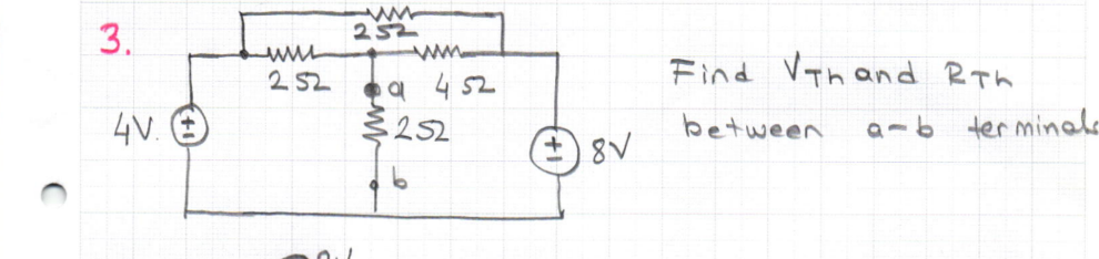 Solved Find VTh and RTh between a−b terminals | Chegg.com