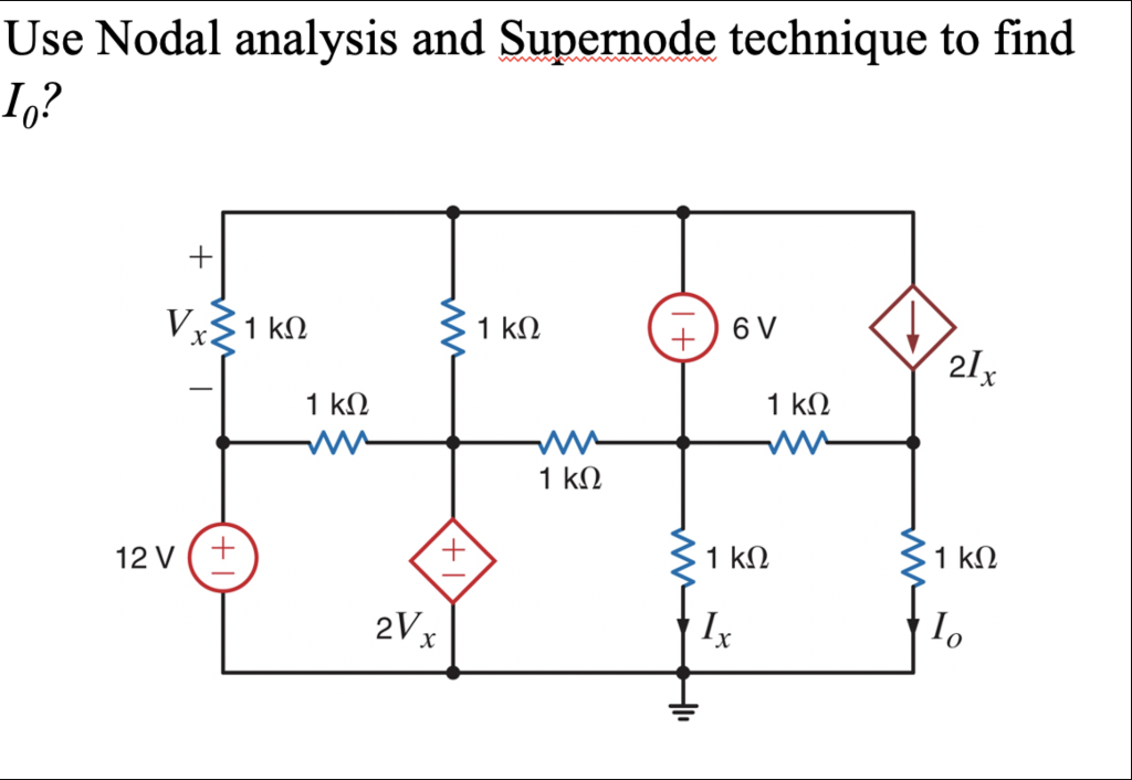 Solved Use Nodal Analysis And Supernode Technique To Find 