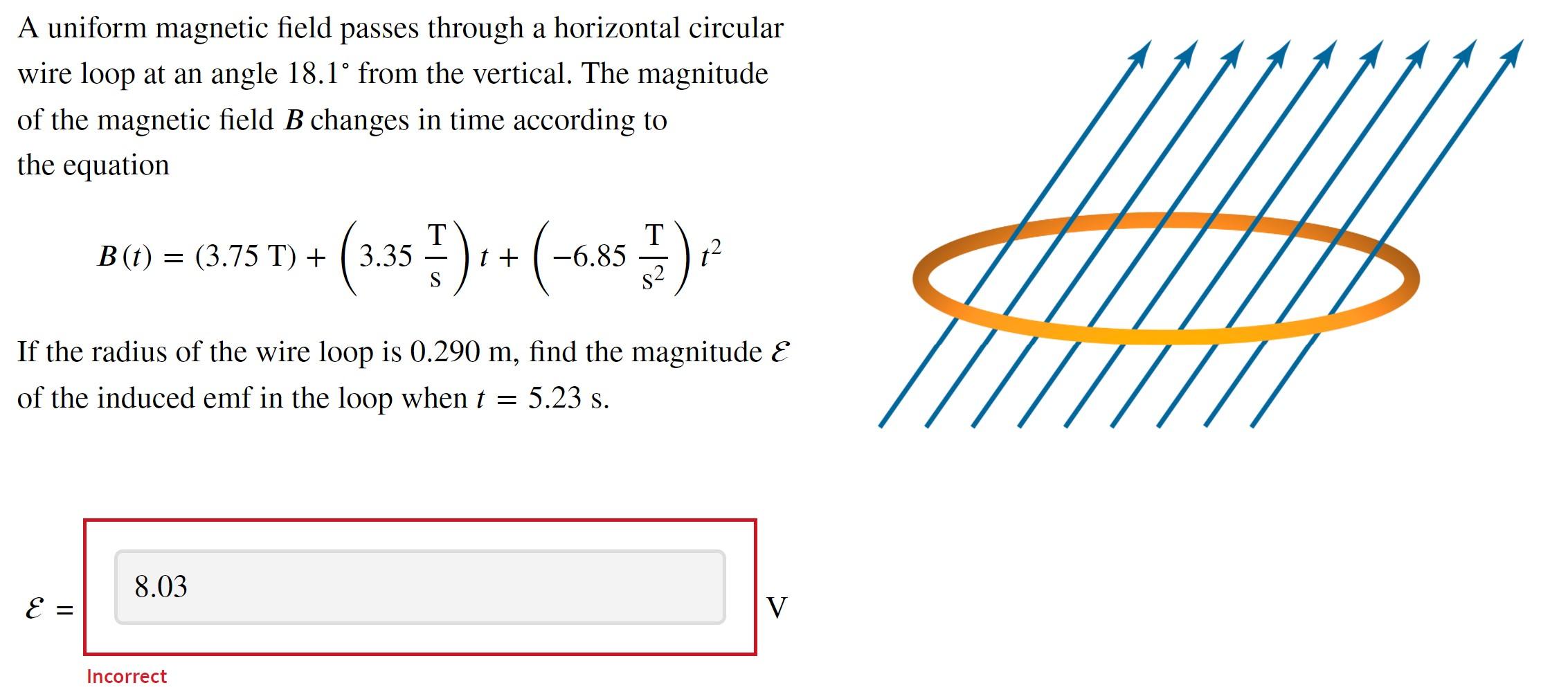Solved A uniform magnetic field passes through a horizontal | Chegg.com