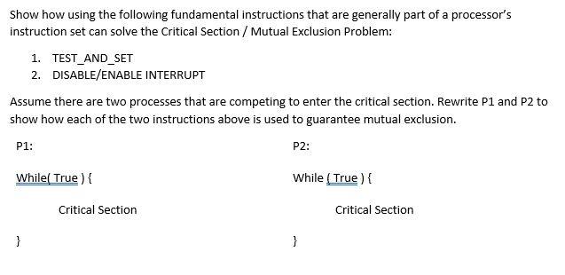 Solved Show how using the following fundamental instructions | Chegg.com