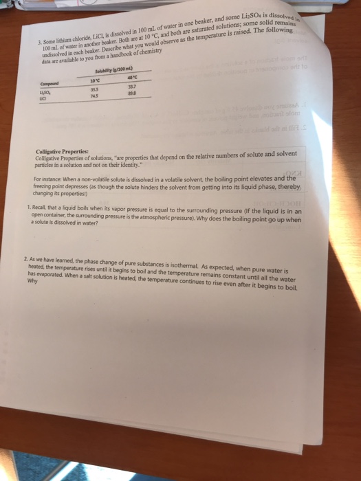 Solved odnl n ih Da ou would observe as the temperature is | Chegg.com