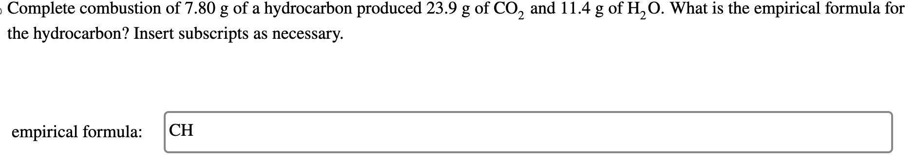 Solved Complete combustion of 7.80 g of a hydrocarbon | Chegg.com