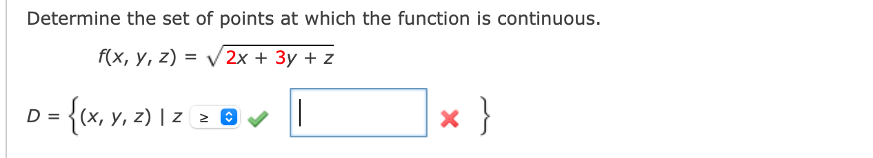 Solved Determine the set of points at which the function is | Chegg.com
