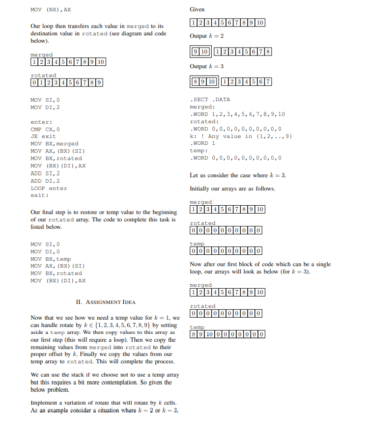 Solved Answer In Assembly Language Please Intel 8088