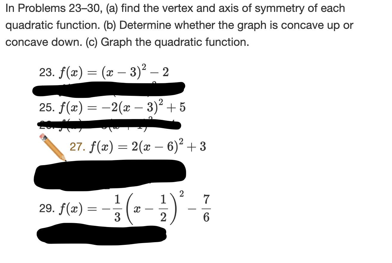 Solved In Problems 23−30, (a) find the vertex and axis of | Chegg.com
