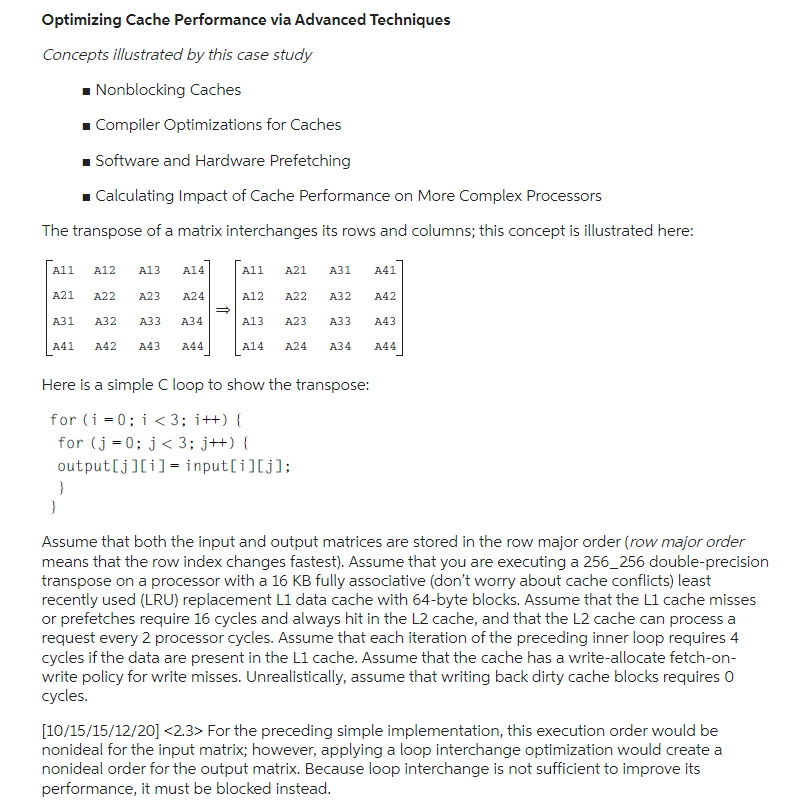 Solved Try out blocked and nonblocked 256_256 | Chegg.com