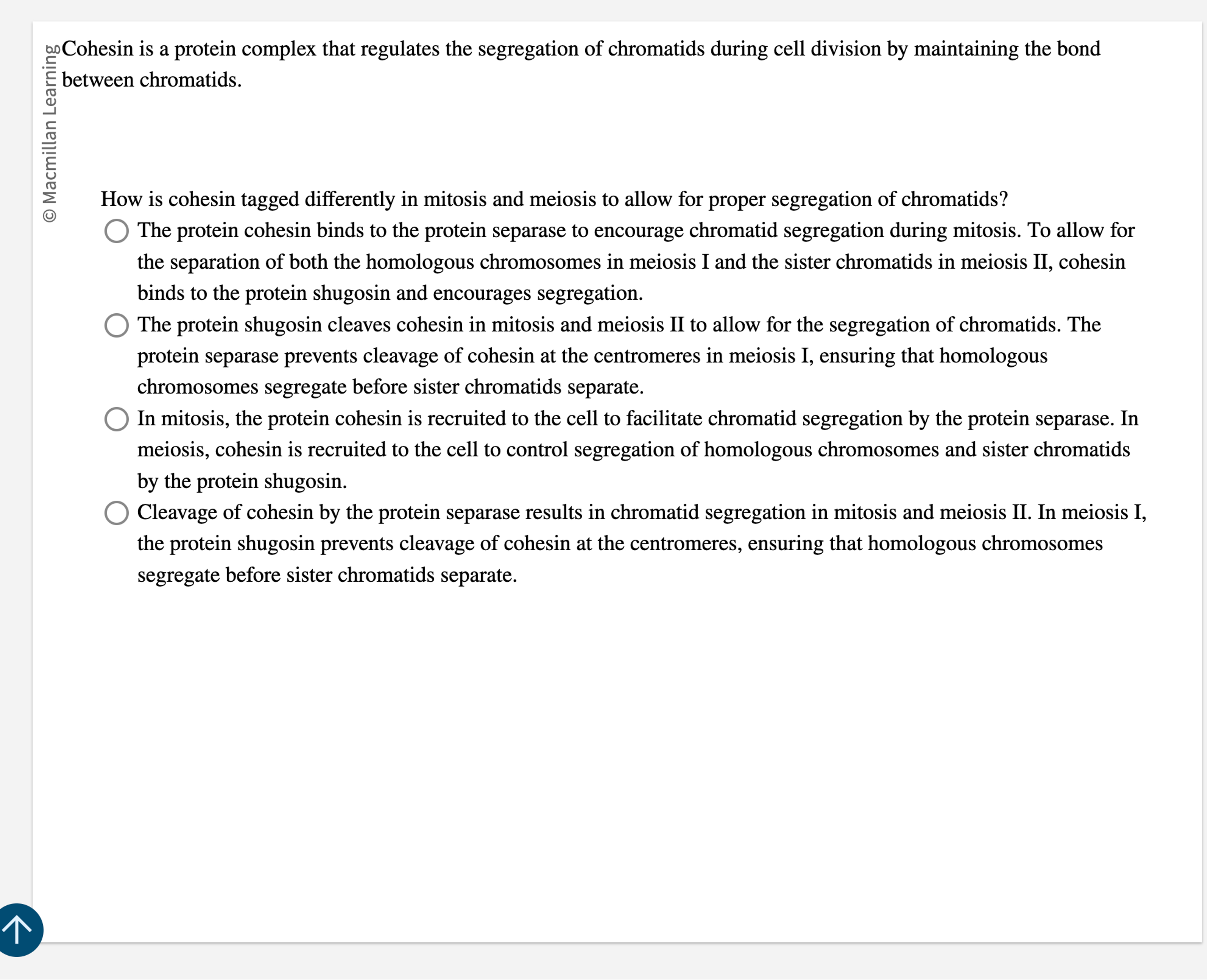 Solved How is cohesin tagged differently in mitosis and | Chegg.com