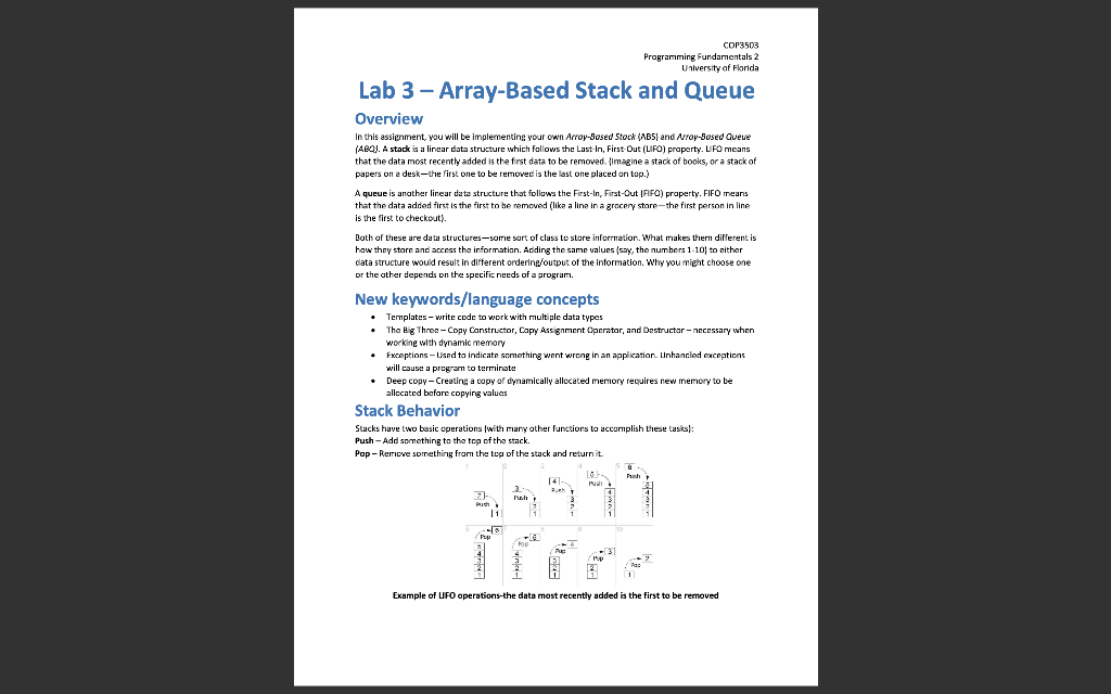 Solved COP3508 Programming Fundamentals University of | Chegg.com