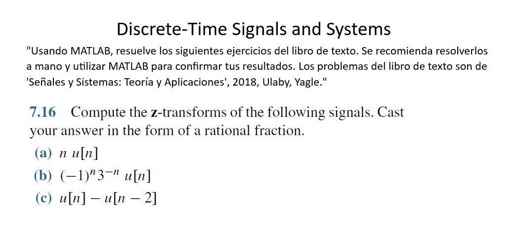 Solved "Usando MATLAB, resuelve los siguientes ejercicios | Chegg.com