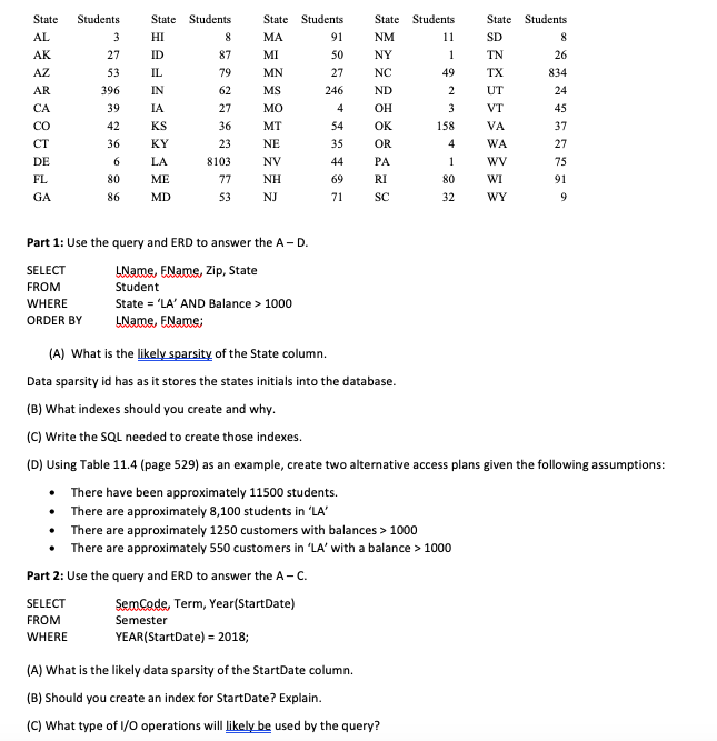 [Solved] Using Following Erd Table Data Answer Following Questions ...