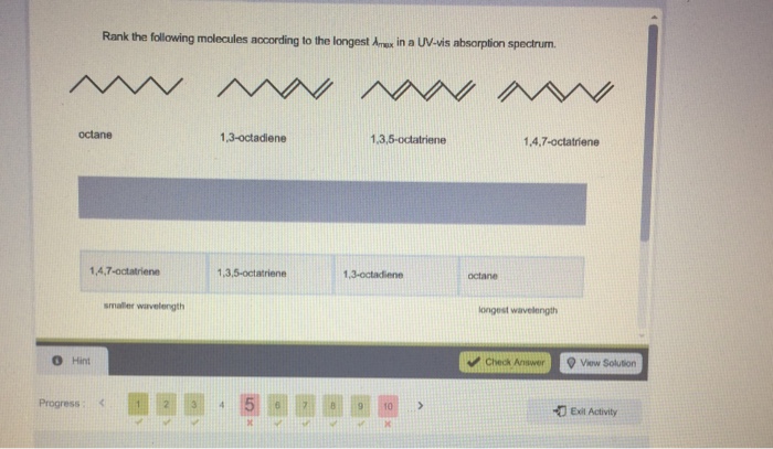 Solved Rank the following molecules according to the longest | Chegg.com Solved Rank the following molecules according to the longest | Chegg.com