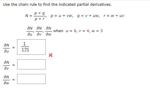 Solved Use the chain rule to find the indicated partial | Chegg.com