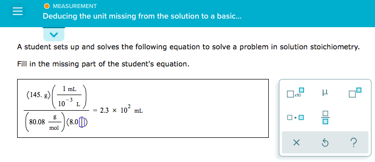 Solved MEASUREMENT Deducing the unit missing from the | Chegg.com
