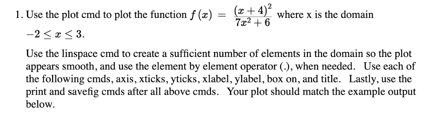 Solved For each problem first use the figure cmd to create a | Chegg.com
