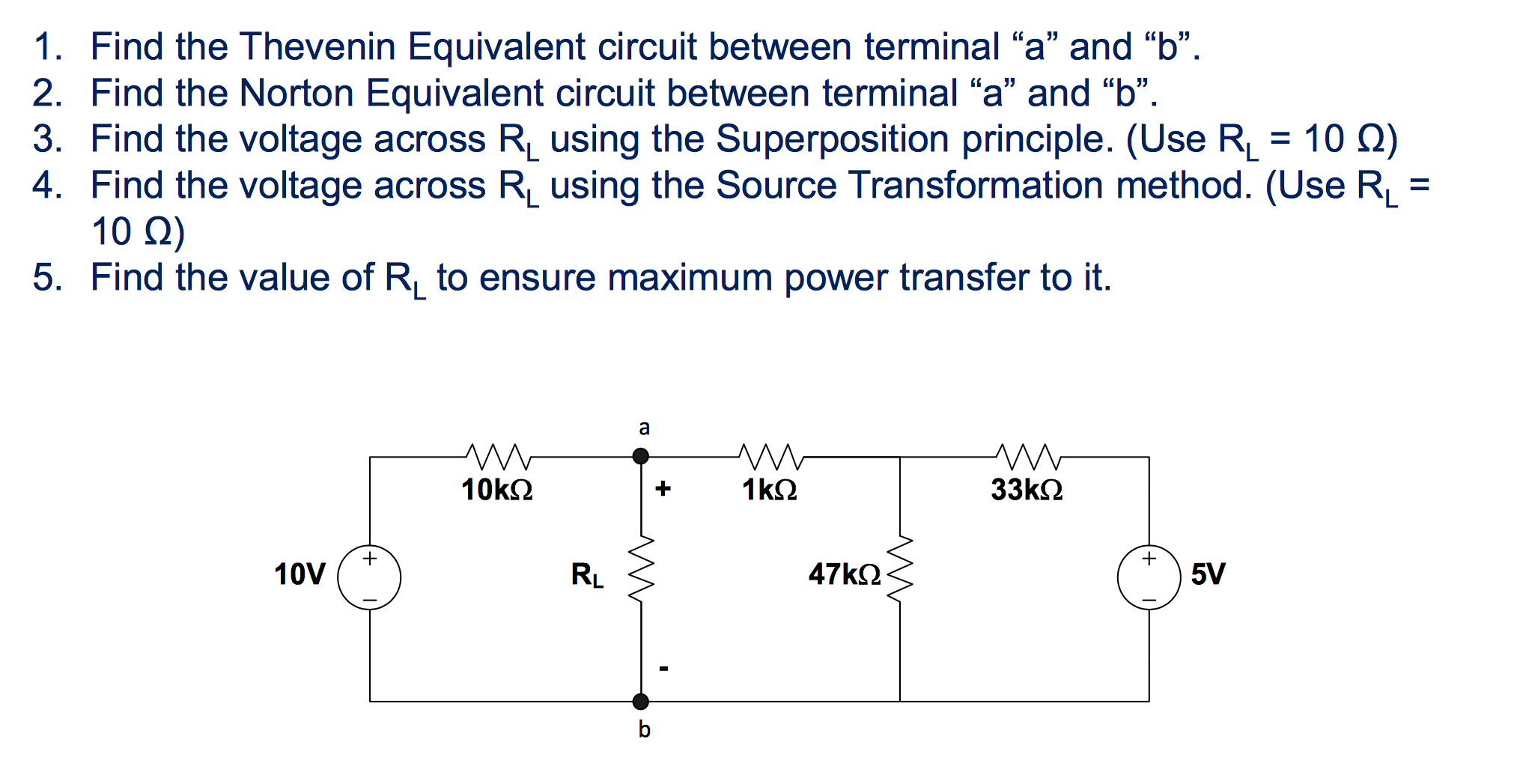 Solved 1. Find the Thevenin Equivalent circuit between | Chegg.com